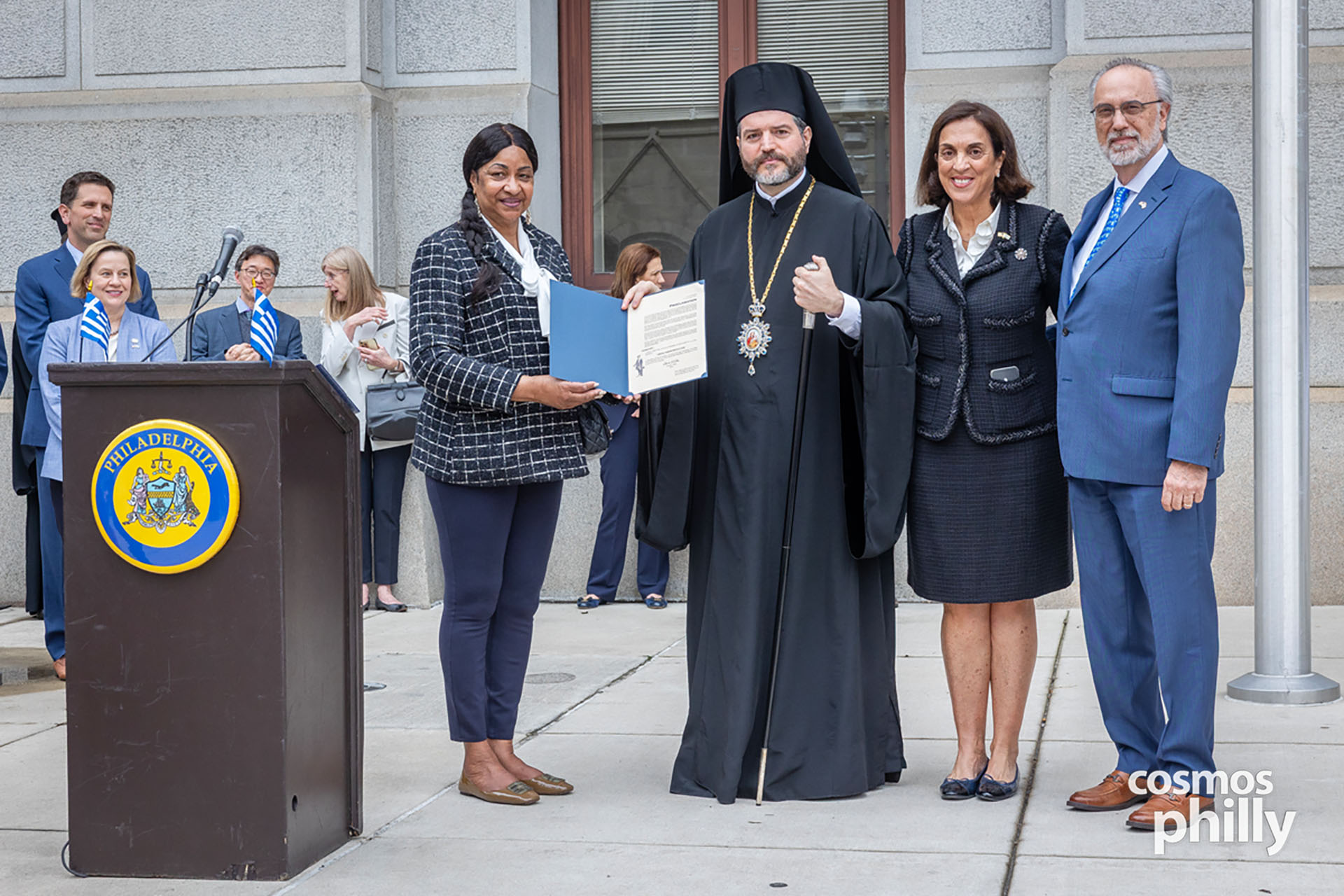Greek Flag Raising Ceremony At Philadelphia City Hall – Highlights ...