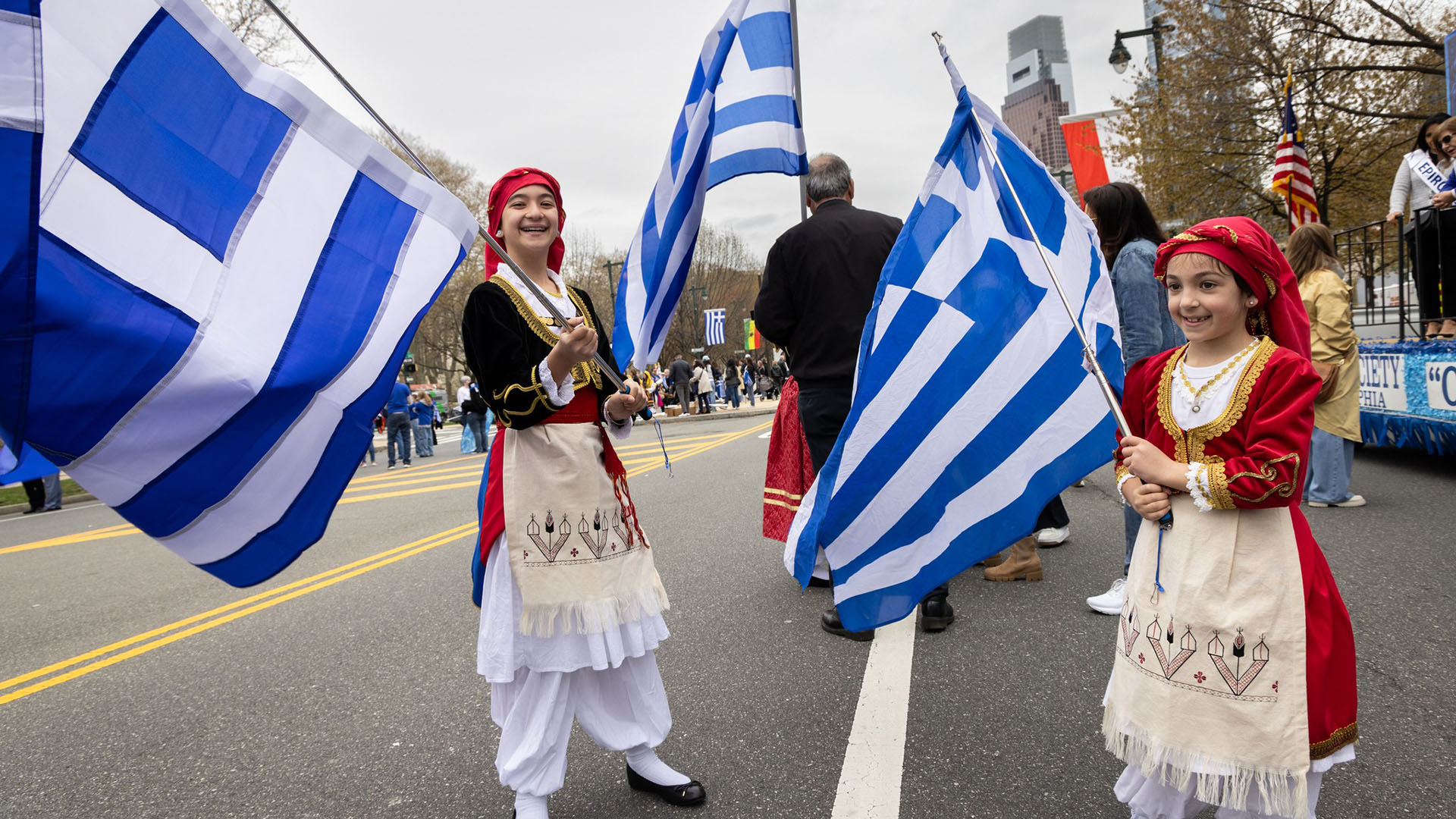 Live Now: The Parkway Turns Blue And White For Greek Independence Day ...